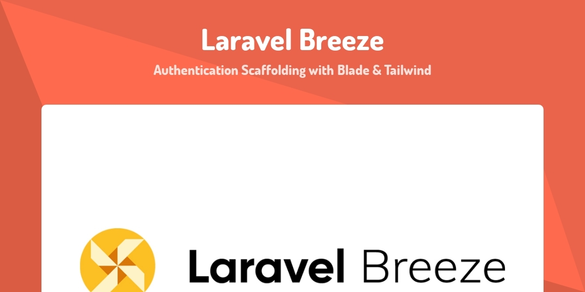 Laravel Breeze Authentication Scaffolding With Blade And Tailwind